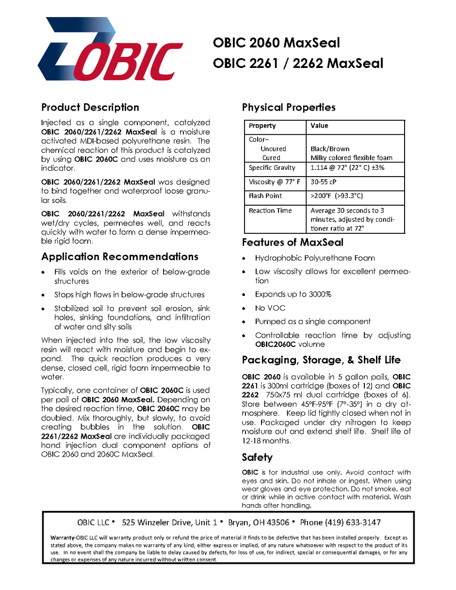 OBIC Grout – OBIC Grout Products