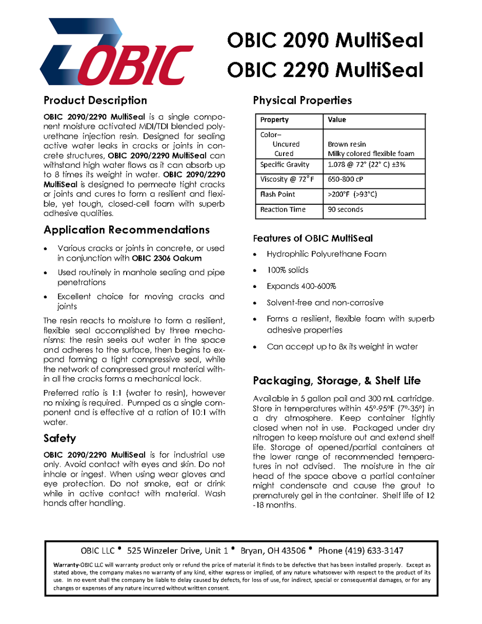 OBIC Grout – OBIC Grout Products