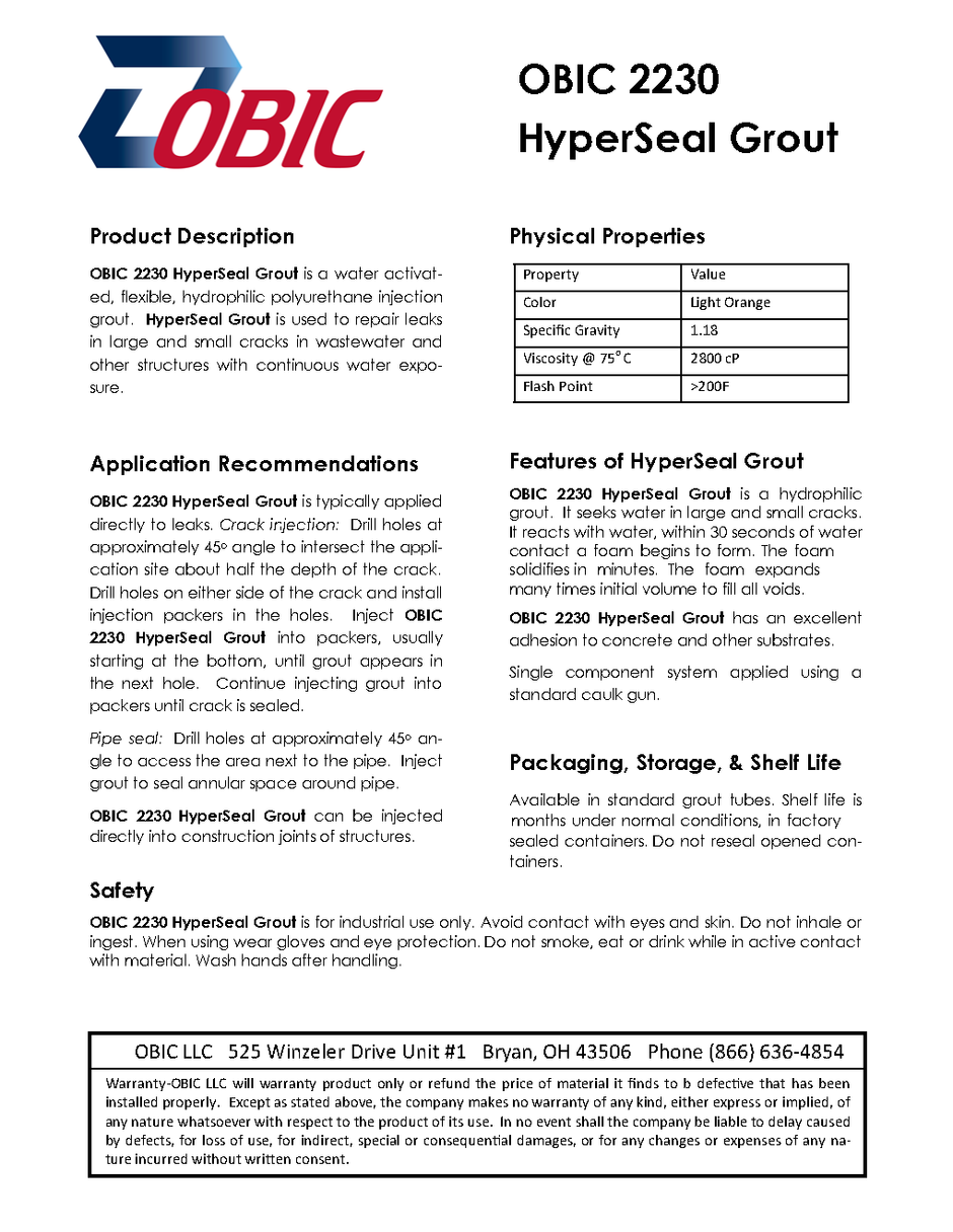 OBIC Grout – OBIC Grout Products